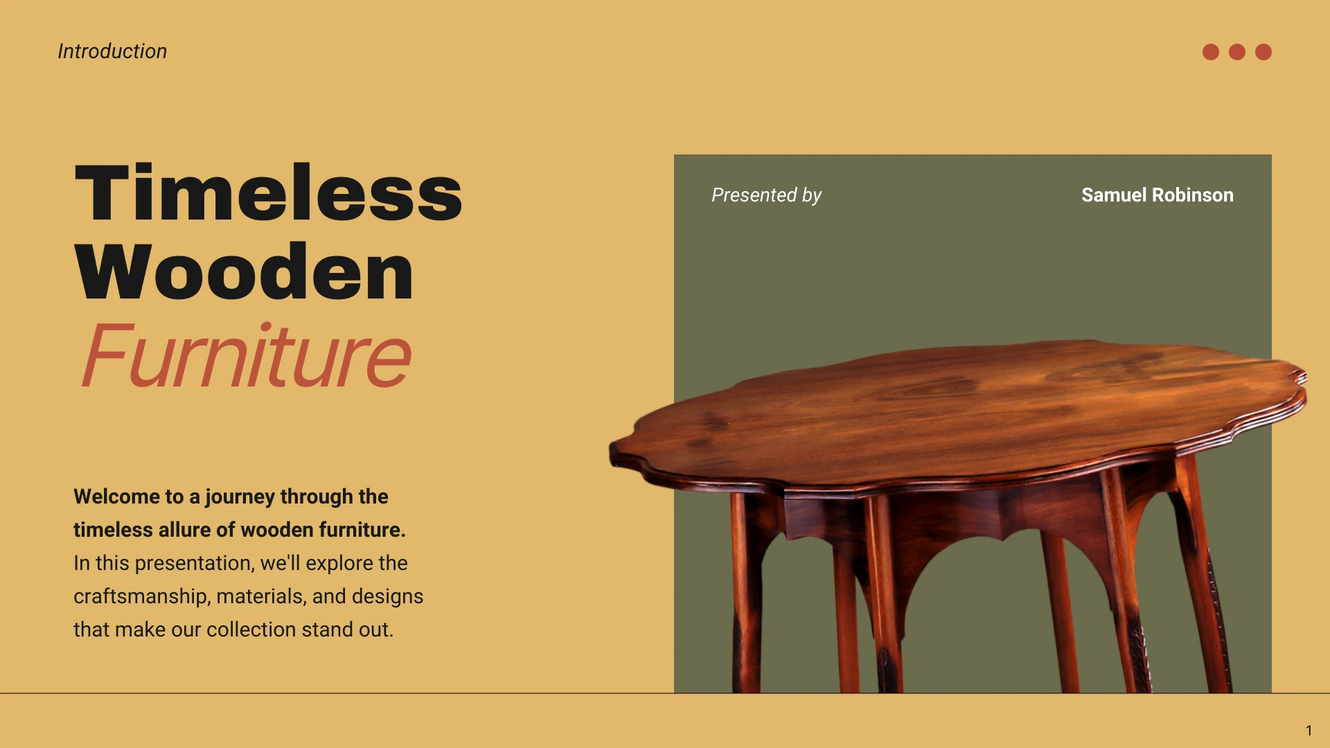Wooden Product Presentation Template - Venngage