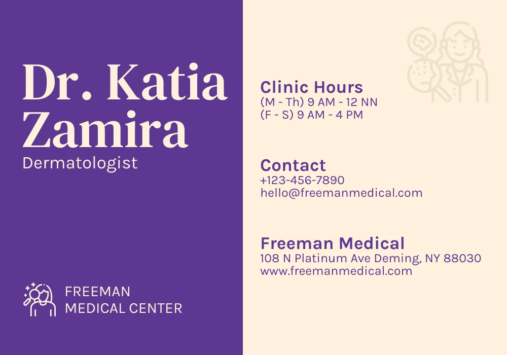 Purple And Light Yellow Modern Appointment Card - Venngage