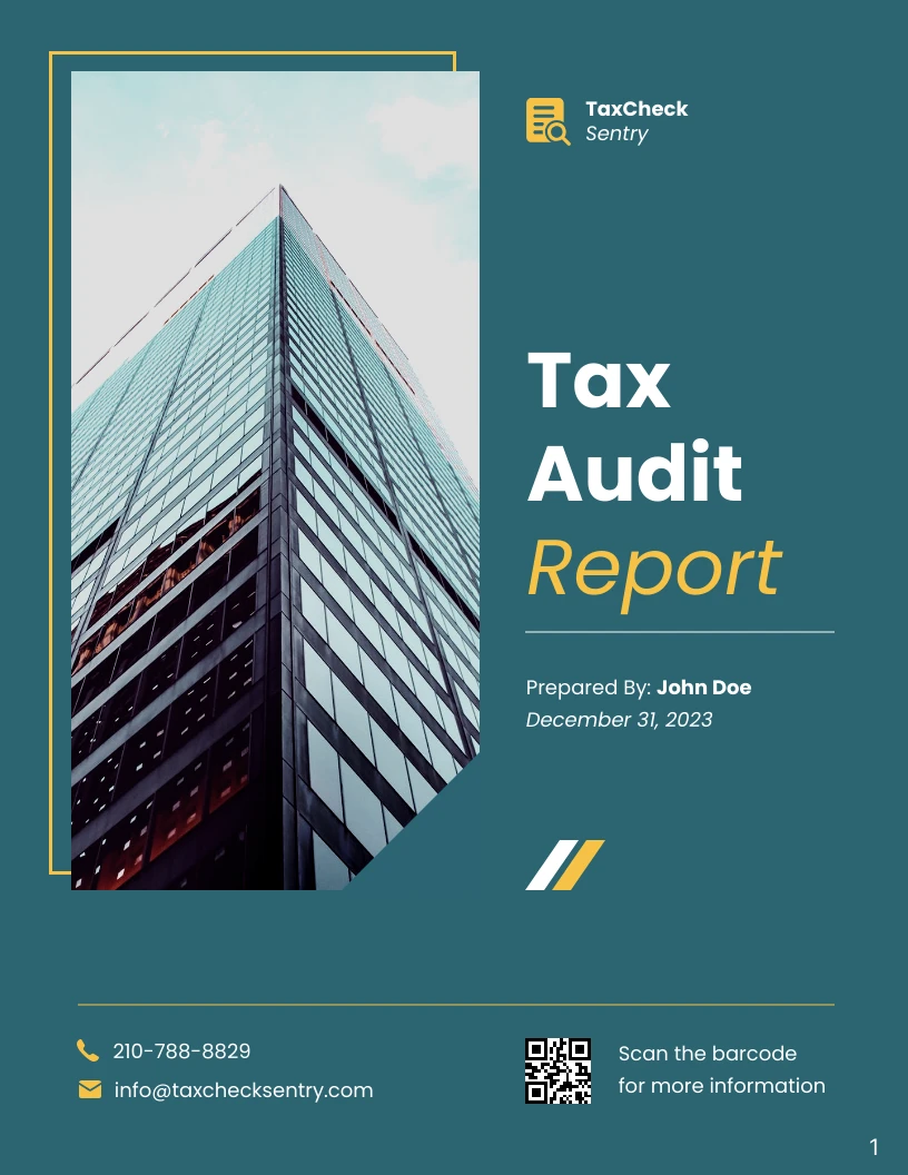 Tax Audit Report Template - Venngage