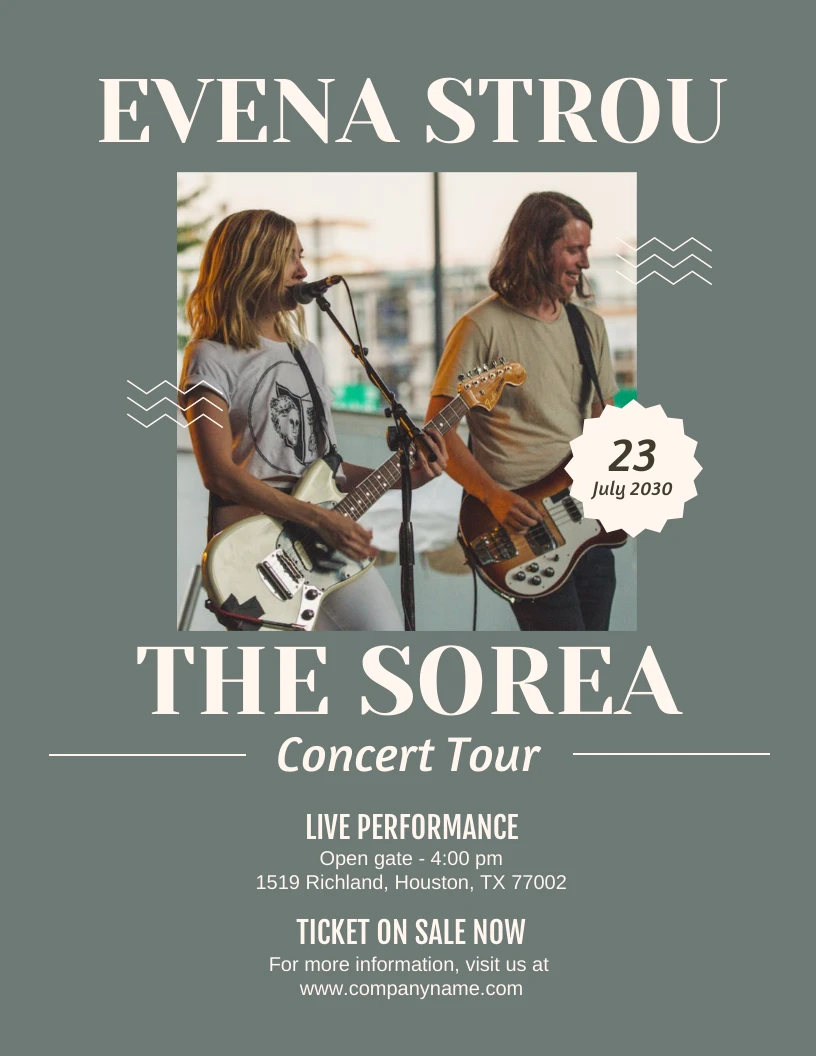 Music Band Tour Flyer Template - Venngage