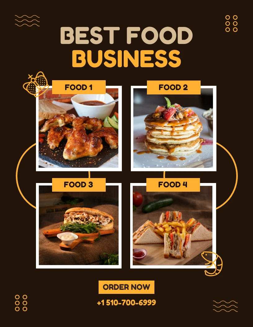 Food Business Order Flyer Template - Venngage