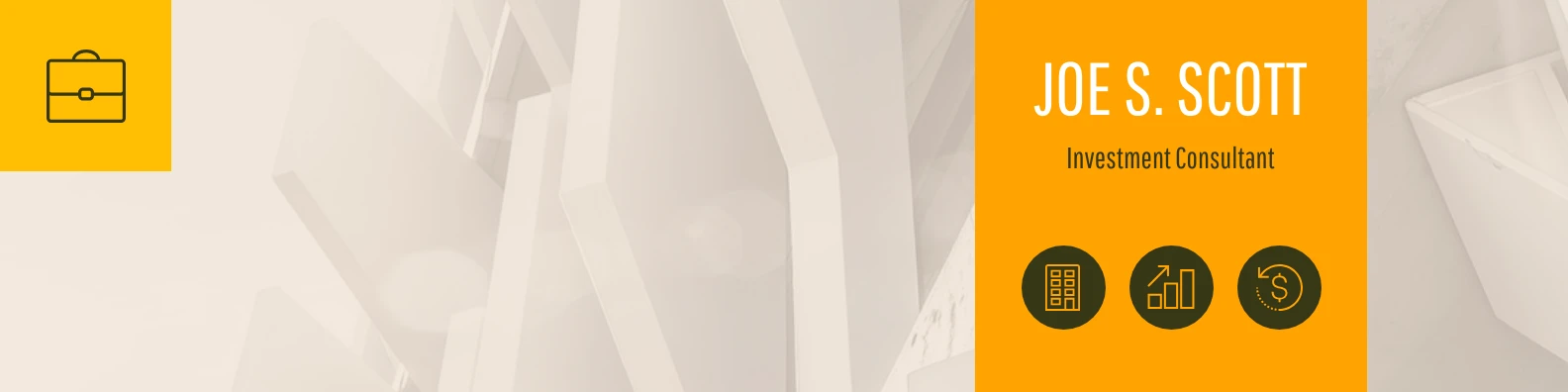 Orange Investment Profile LinkedIn Cover Banner - Venngage