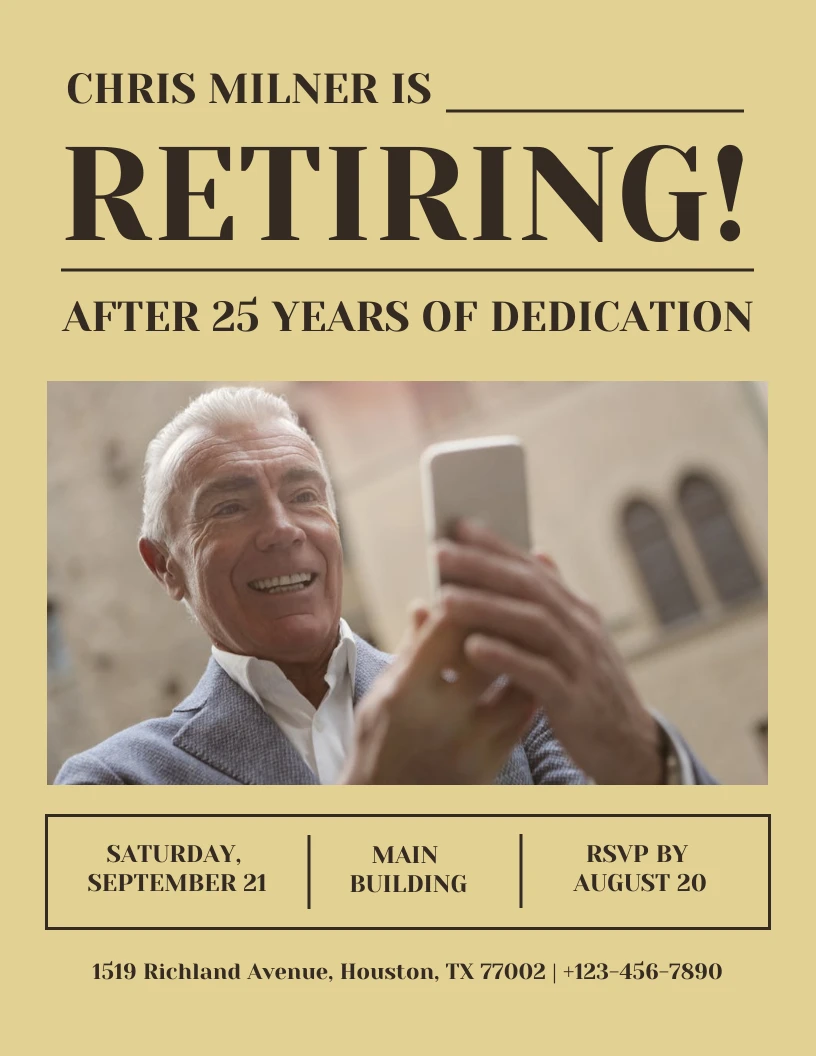 Retirement Flyer Template