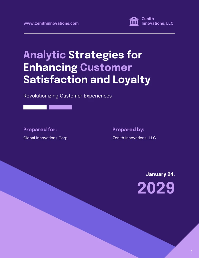 Enhancing Customer Satisfaction Analytics Report Template Venngage