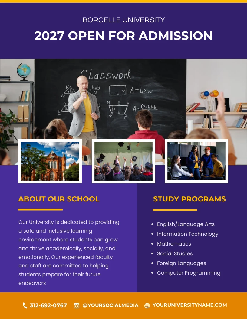 School Admission Open Flyer Template - Venngage