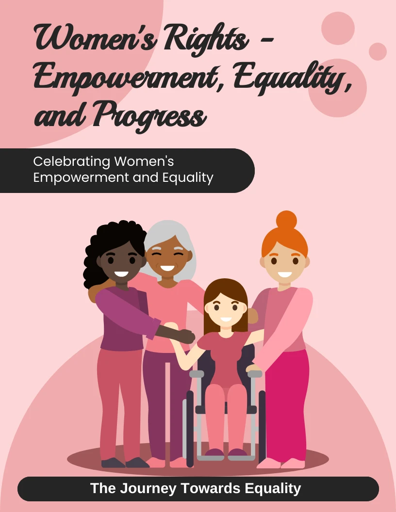 Pink Illustration Women's Rights Poster - Venngage