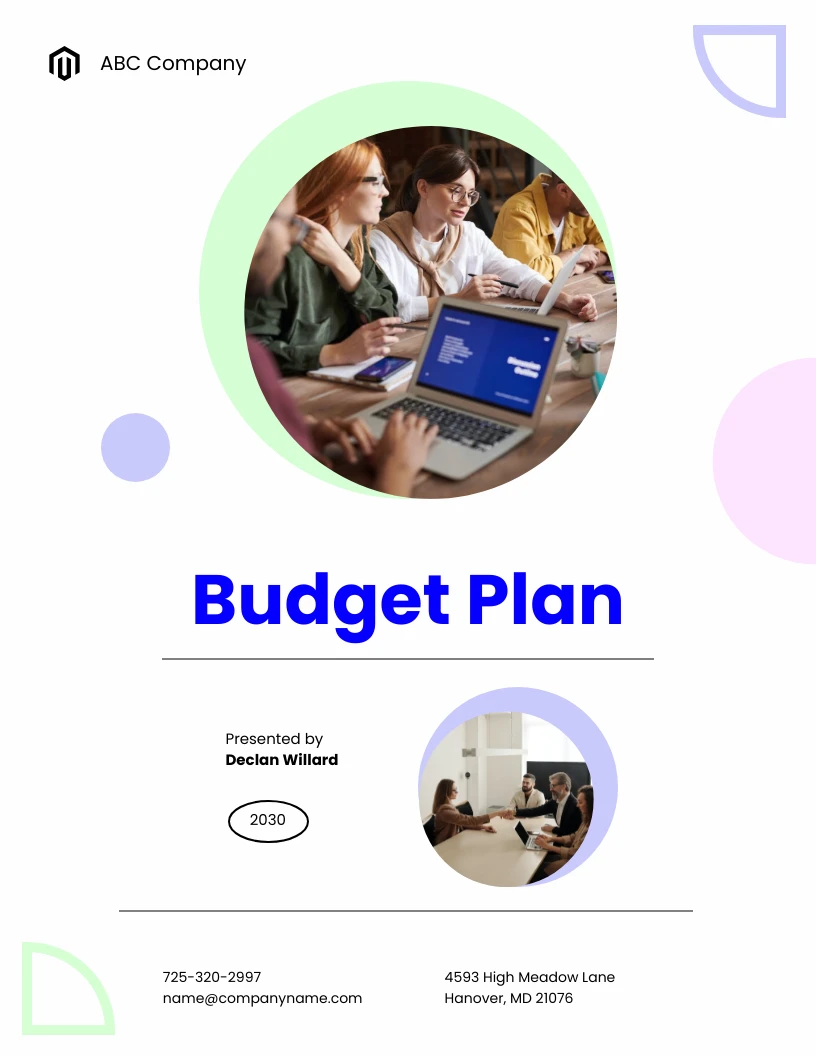 White Colorful Pastel Budget Plan Template - Venngage