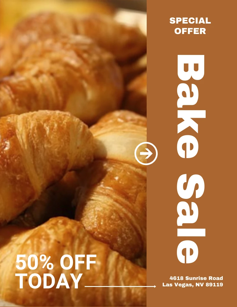 Folleto de venta de pasteles Brown Simple - Venngage