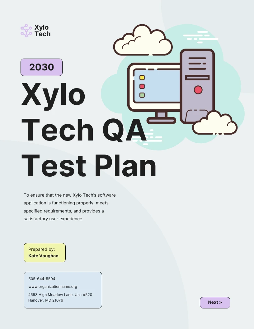 Colorful Clean Test Plan Template - Venngage