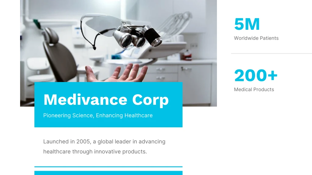 Turquoise Blue Medical Presentation Template - Venngage