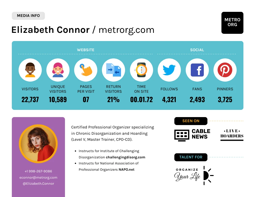 Media Kit Fact Sheet Example Plan Template - Venngage Media Kit Fact Sheet Example Plan Template - Venngage