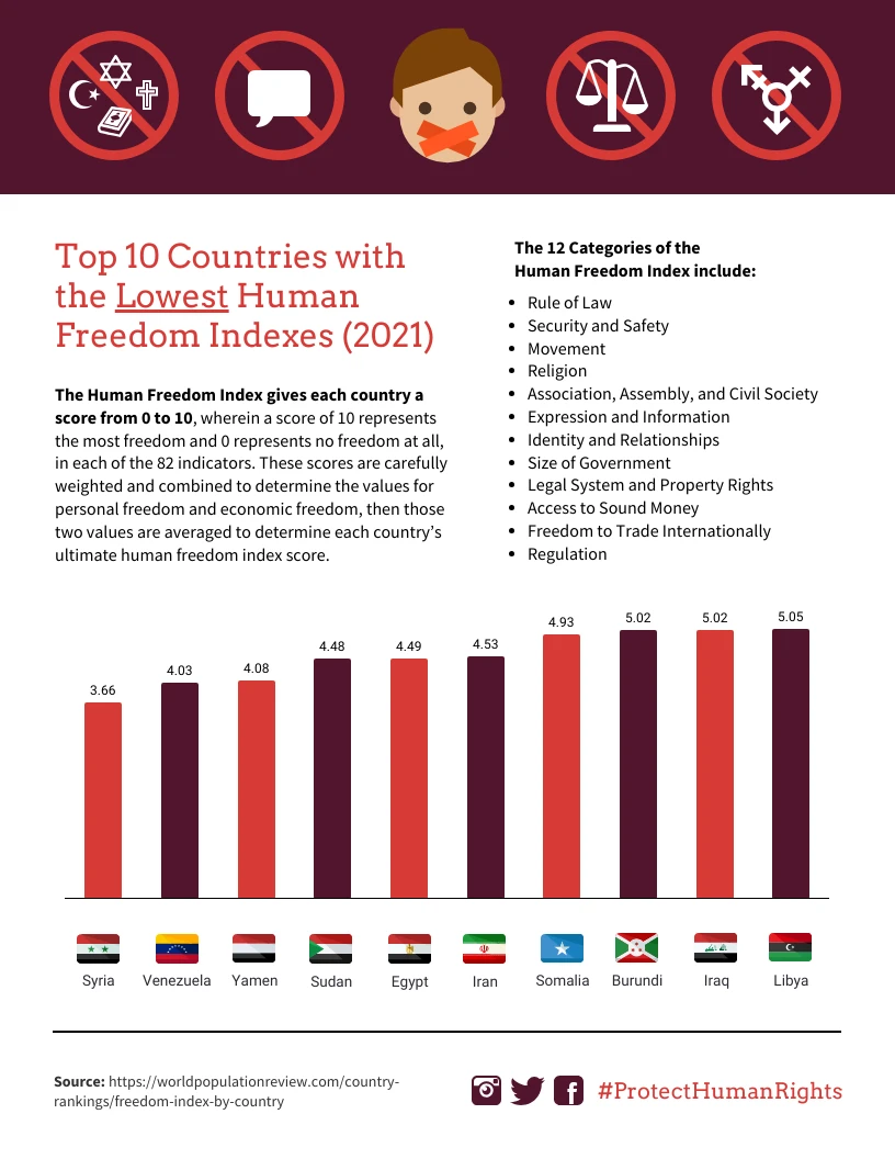 Human Rights Chart Infographic Template - Venngage