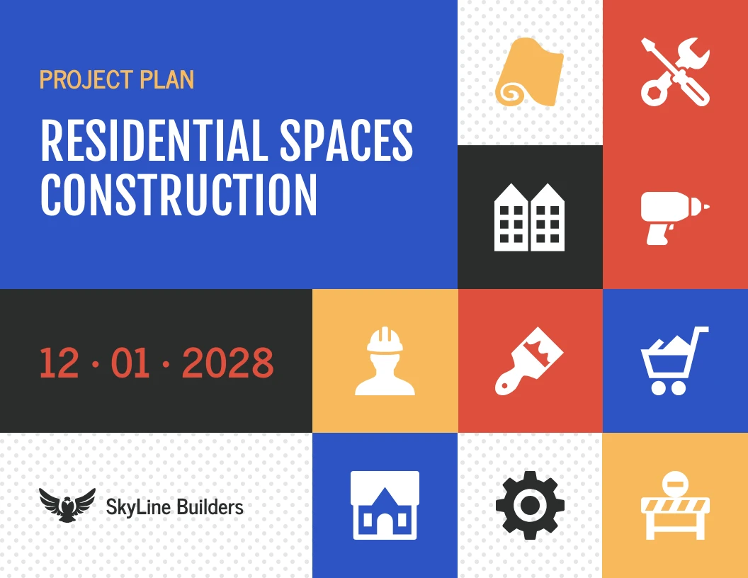 Colorful Grid Project Plan Template - Venngage