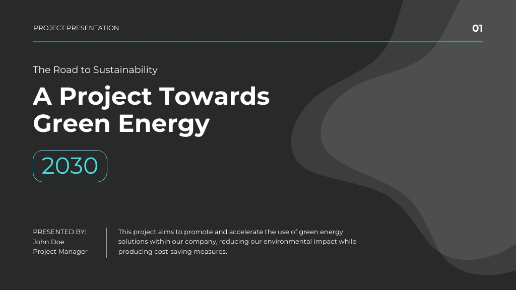 Green Energy Project Presentation Template - Venngage