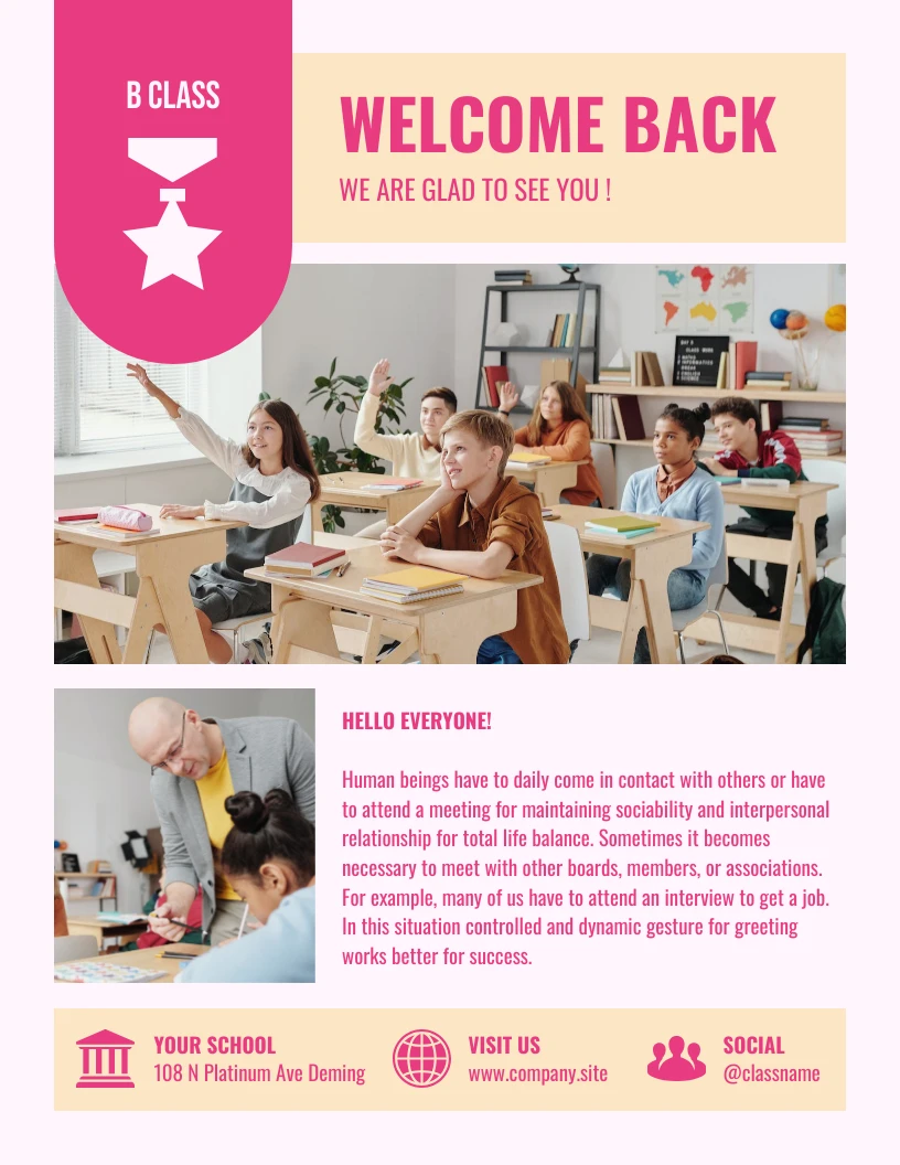 Colorful School Class Newsletter Template - Venngage