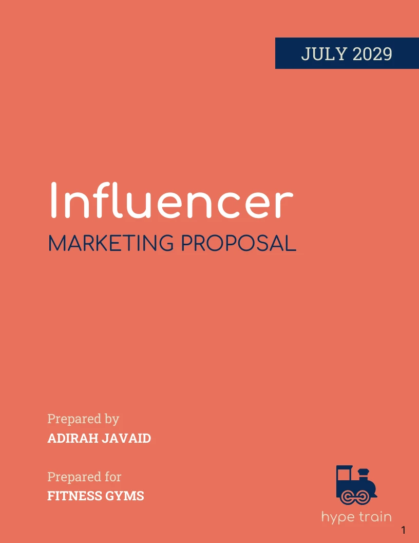 Influencer Marketing Proposal Template - Venngage