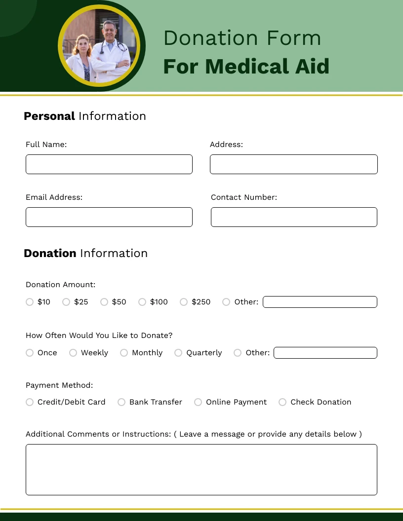 Goblin Donation Form Template - Venngage