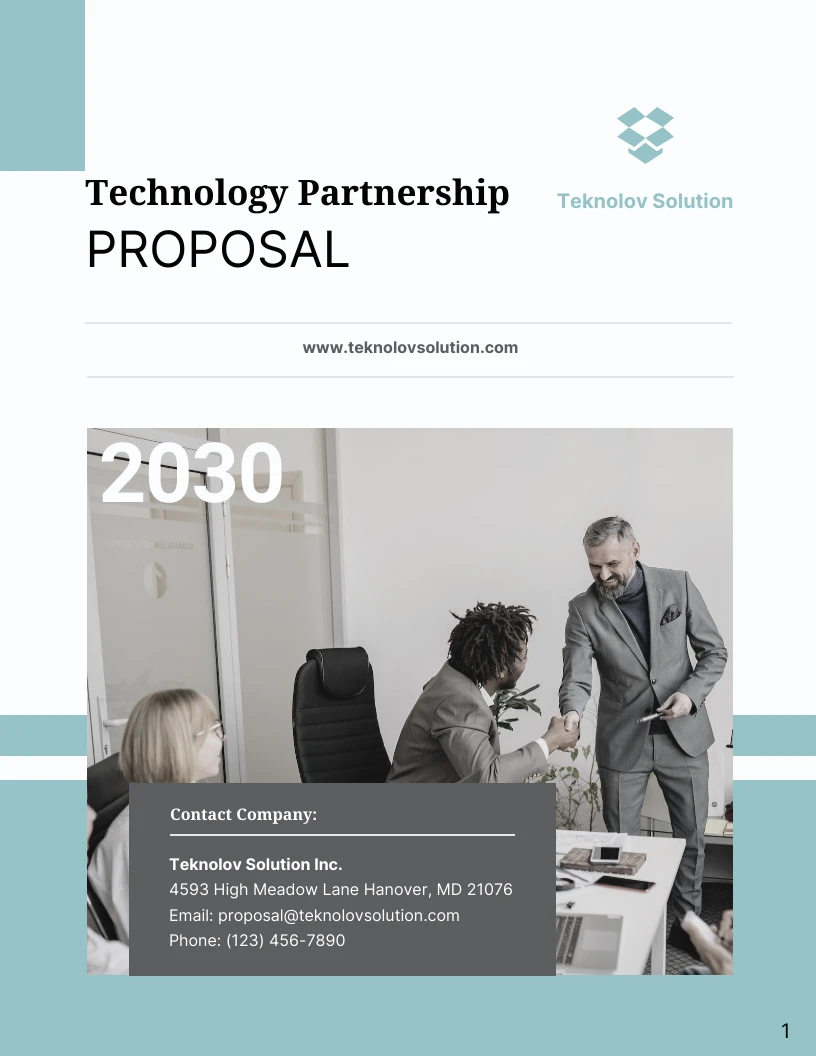 Technology Partnership Proposal Template - Venngage