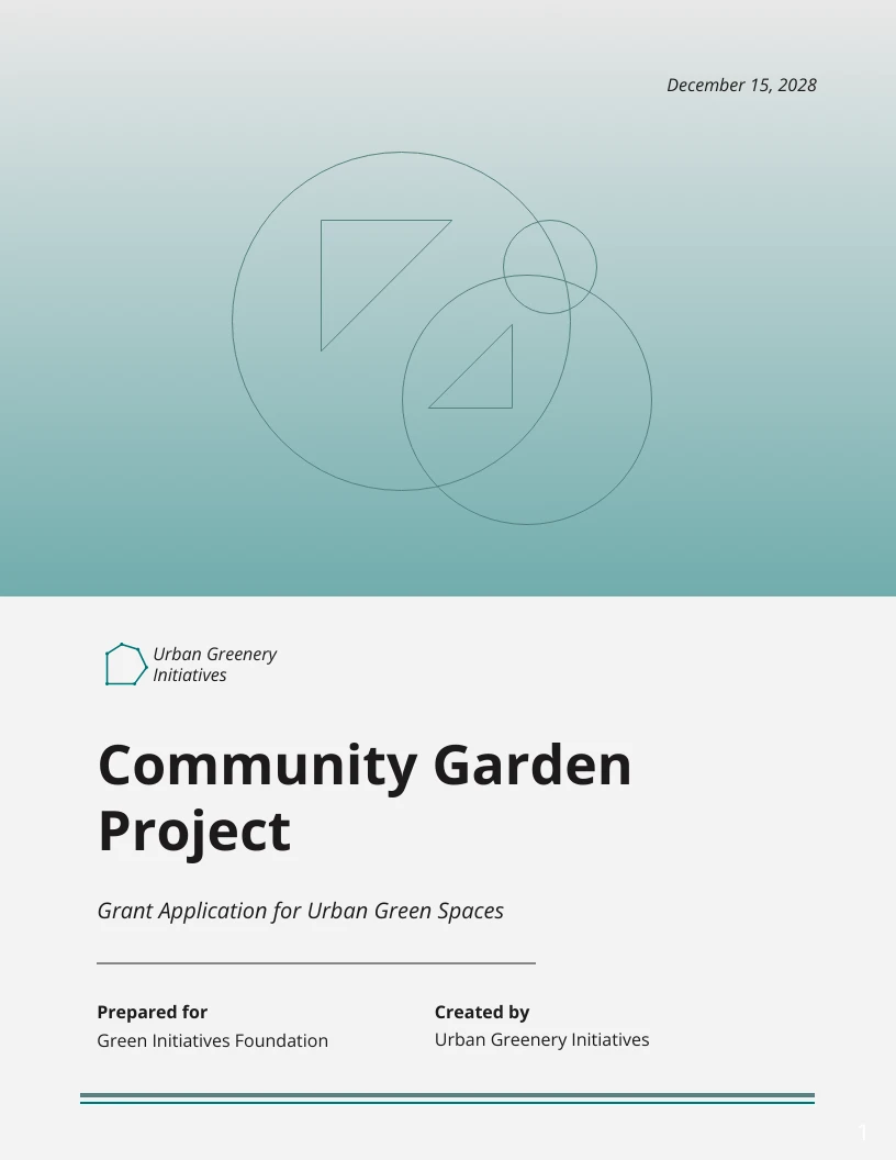 Community Garden Project Grant Proposal Template - Venngage