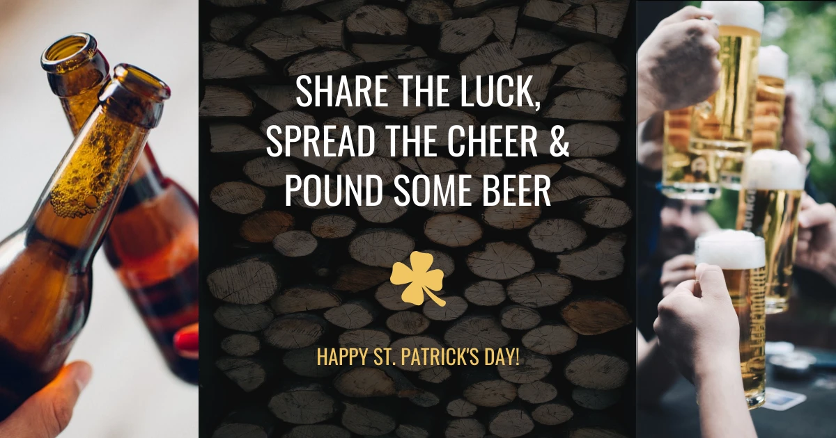 Drinking St. Patrick's Day Facebook Post - Venngage