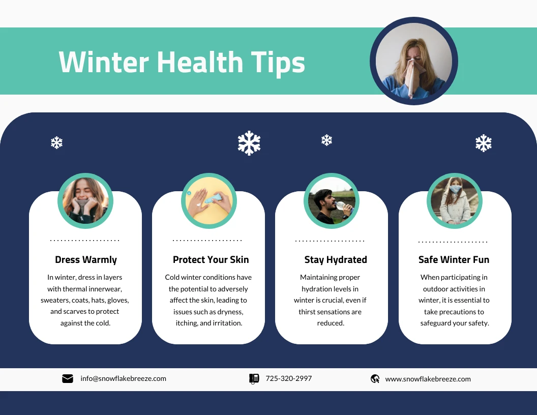 Infografía de consejos de salud para el invierno - Venngage