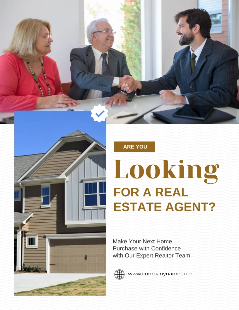 Photo Background Real Estate Agent Flyer Template - Venngage