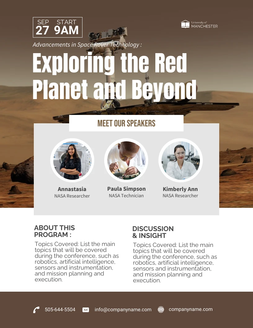 Simple Brown Conference Poster Design - Venngage