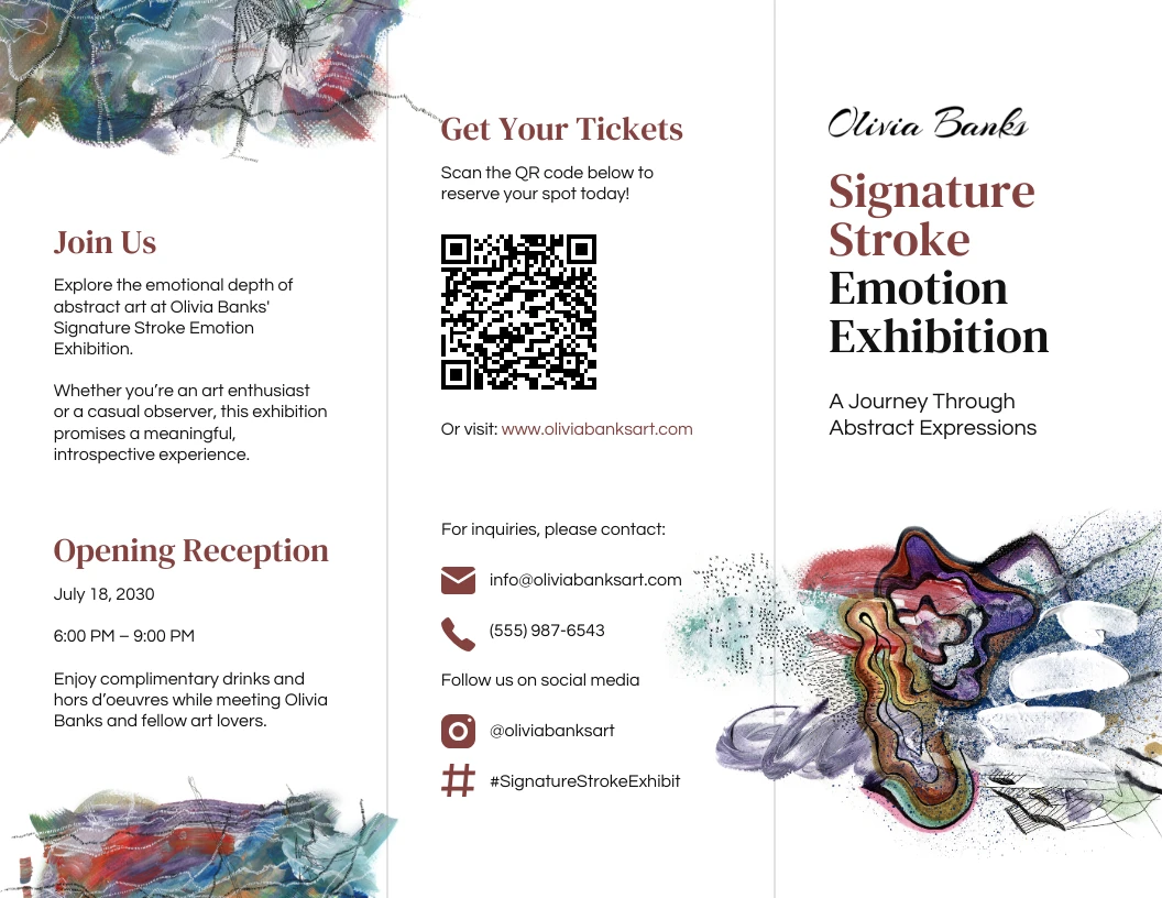 Modern Art Trifold Brochure Template - Venngage