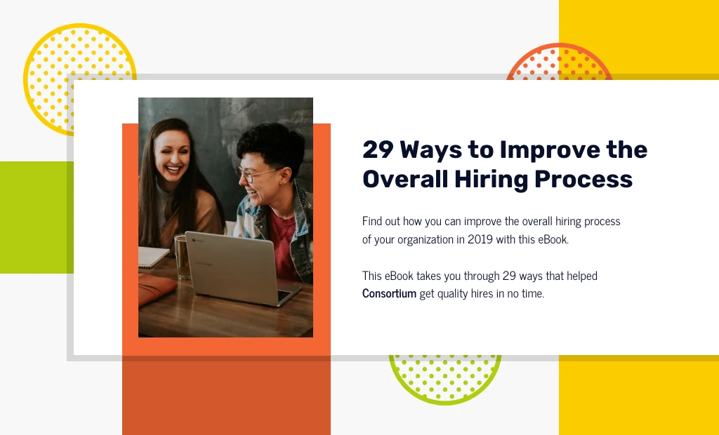 Colorful Block Hiring Process eBook Template - Venngage