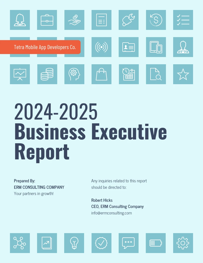 Business Executive Report Template - Venngage
