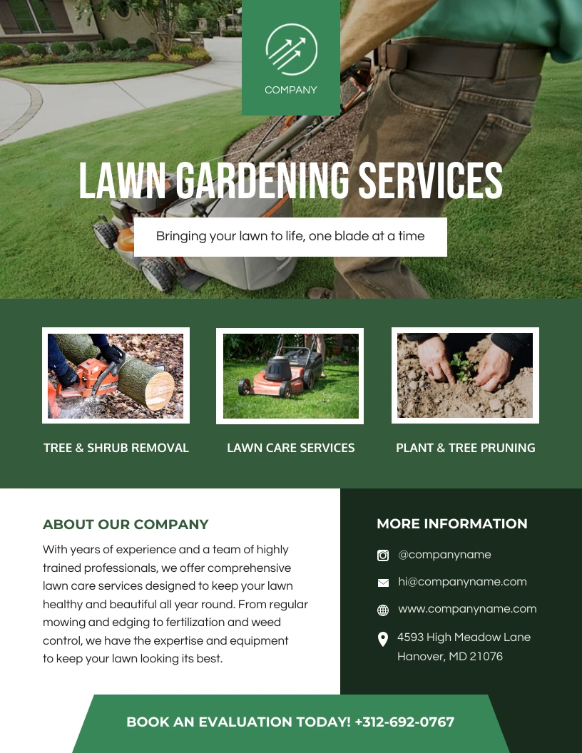 Landscape Company Flyer Templates 30 Free Lawn Care Flyer Templates