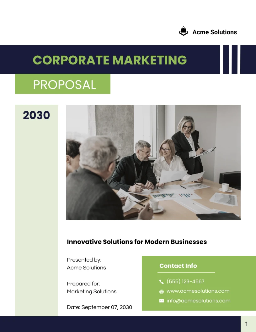 Corporate Marketing Proposal Template - Venngage
