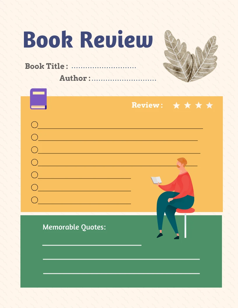 Cover Page For Book Critique