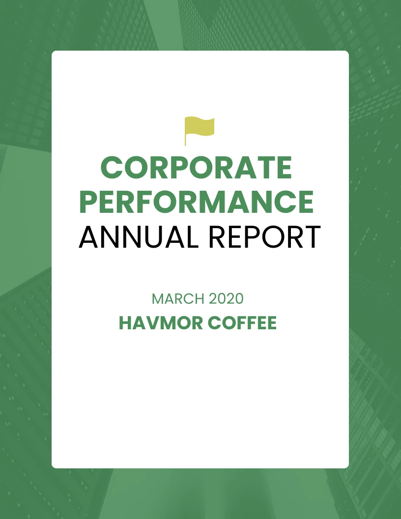 Corporate Performance Report Template - Venngage