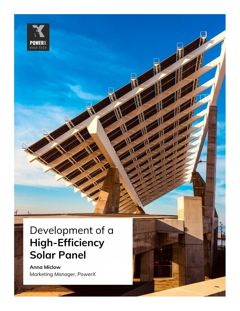 Solar Panel White Paper Template - Venngage