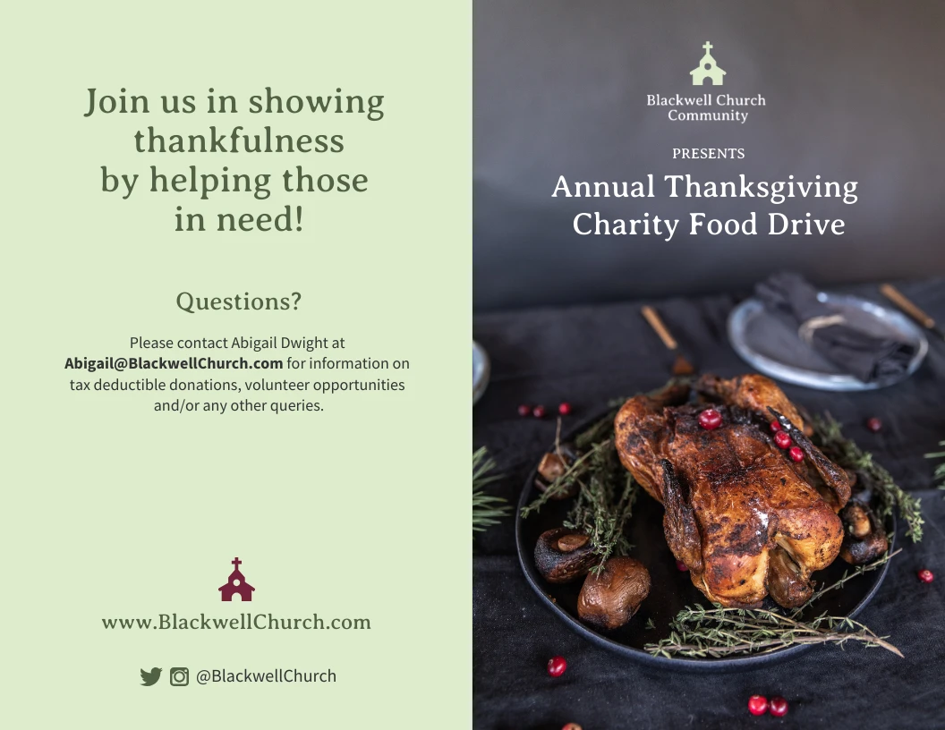 Thanksgiving Brochure Template - Venngage