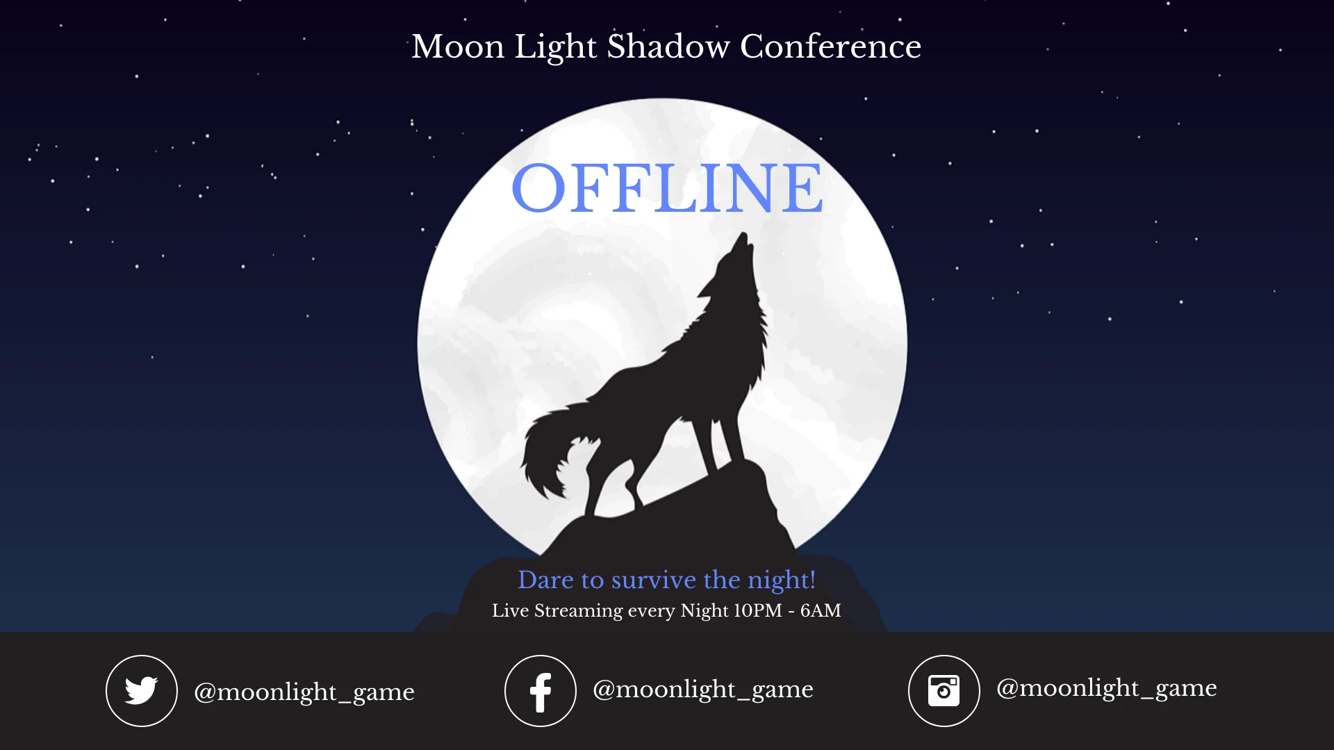 Dark Night Offline Twitch Banner - Venngage