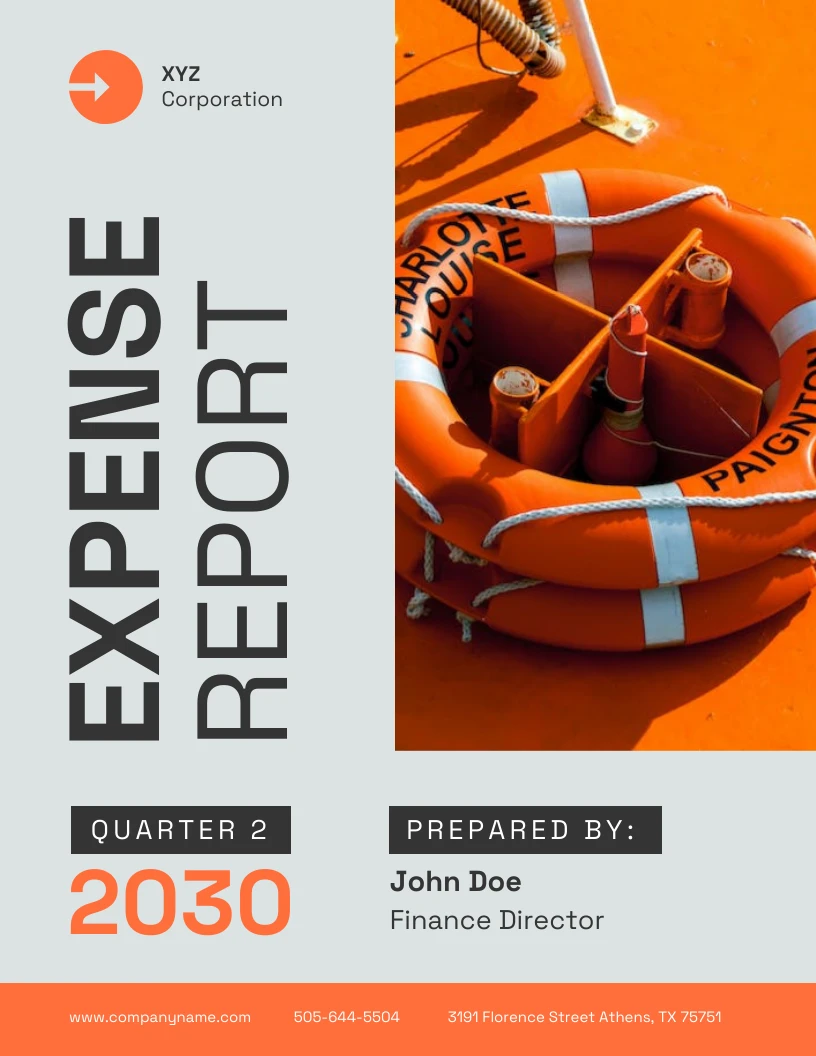 Blue Expense Report Template - Venngage