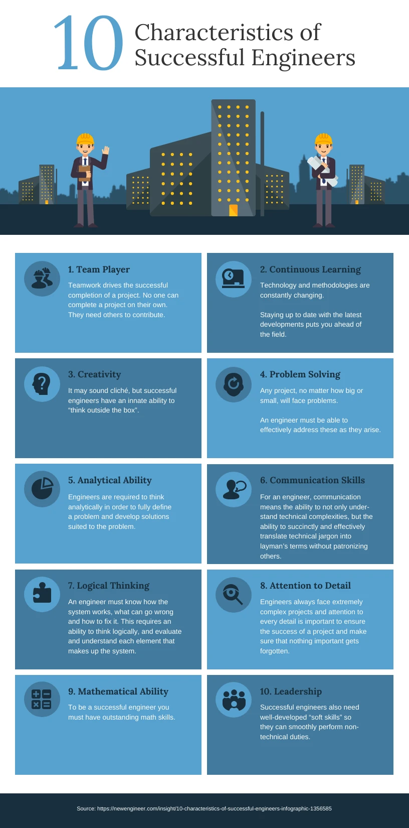 10 Traits for Engineers List Infographic Template - Venngage