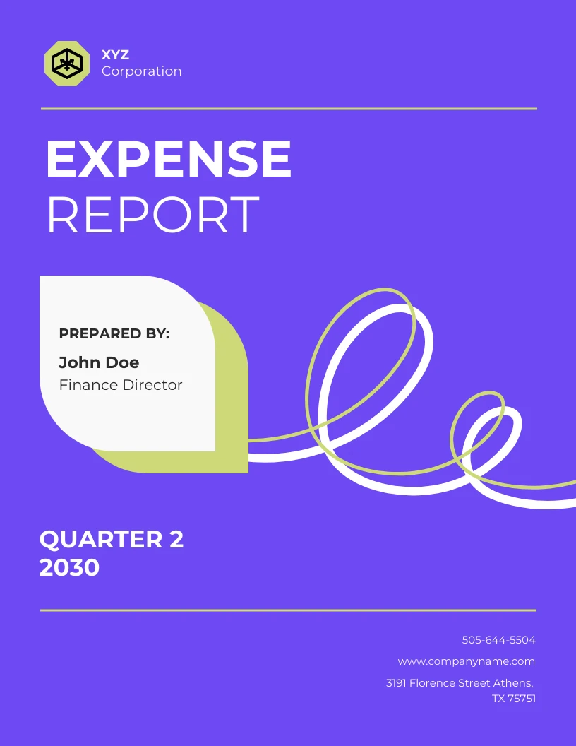 Expense Report Template - Venngage