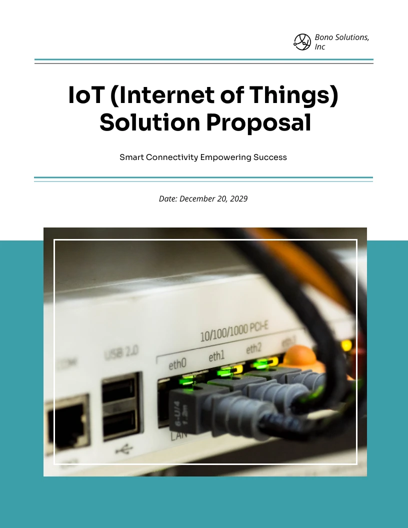 IoT (Internet of Things) Solution Proposal Template - Venngage