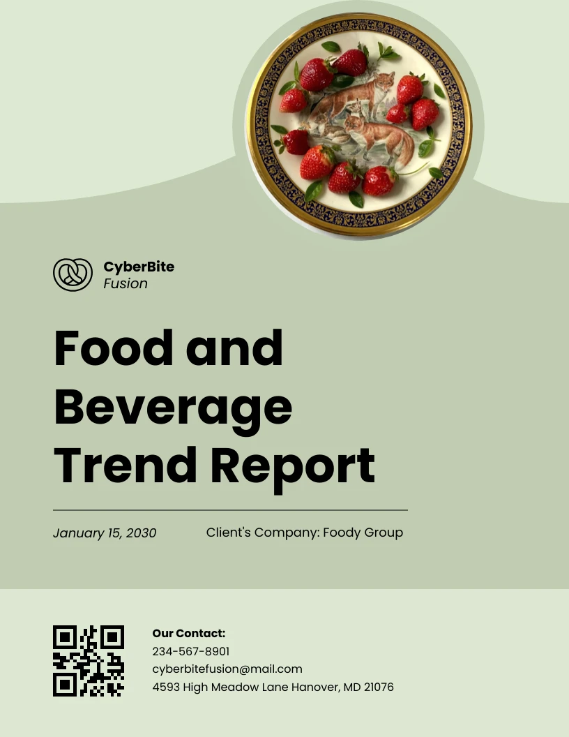 Food and Beverage Trend Report Template - Venngage