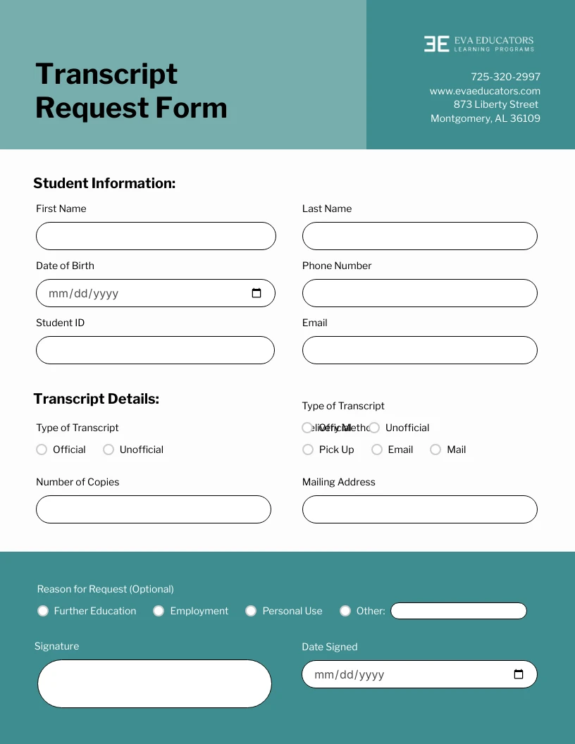 Formularios simples de educación verde - Venngage