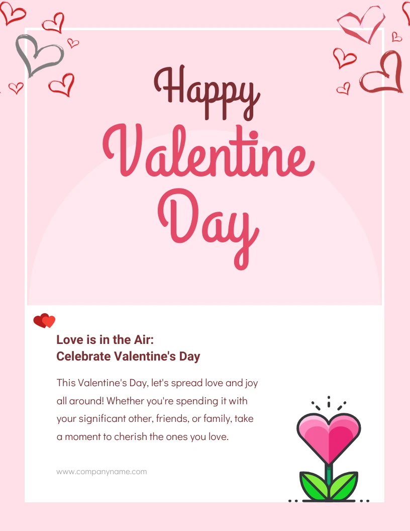 Pastel Pink Valentine Day Poster - Venngage