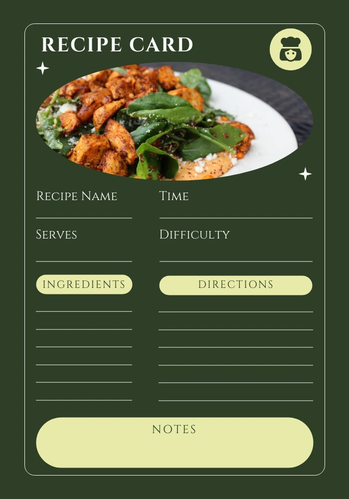 Modern Recipe Card