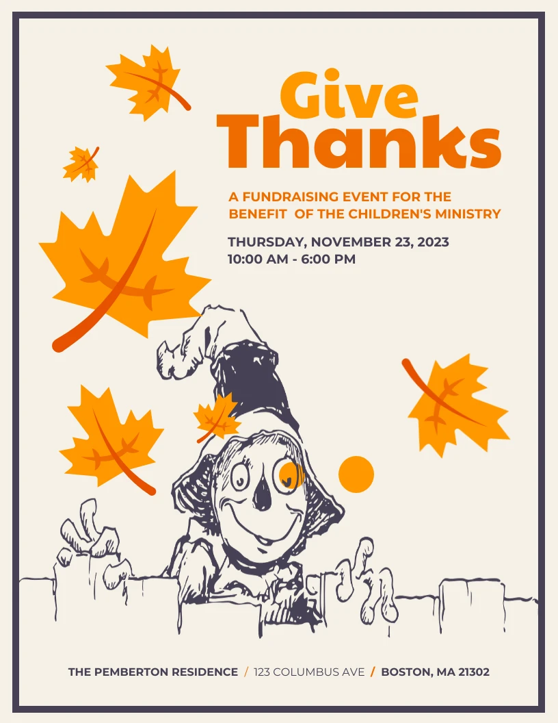 Fall Fundraising Poster - Venngage