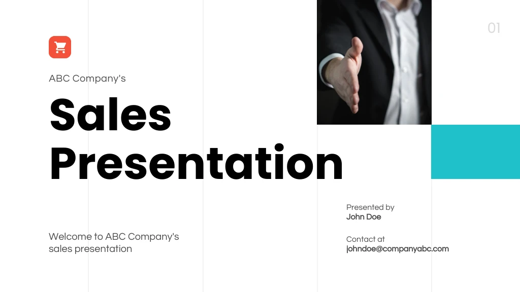 Minimalist Business Sales Presentation Template - Venngage