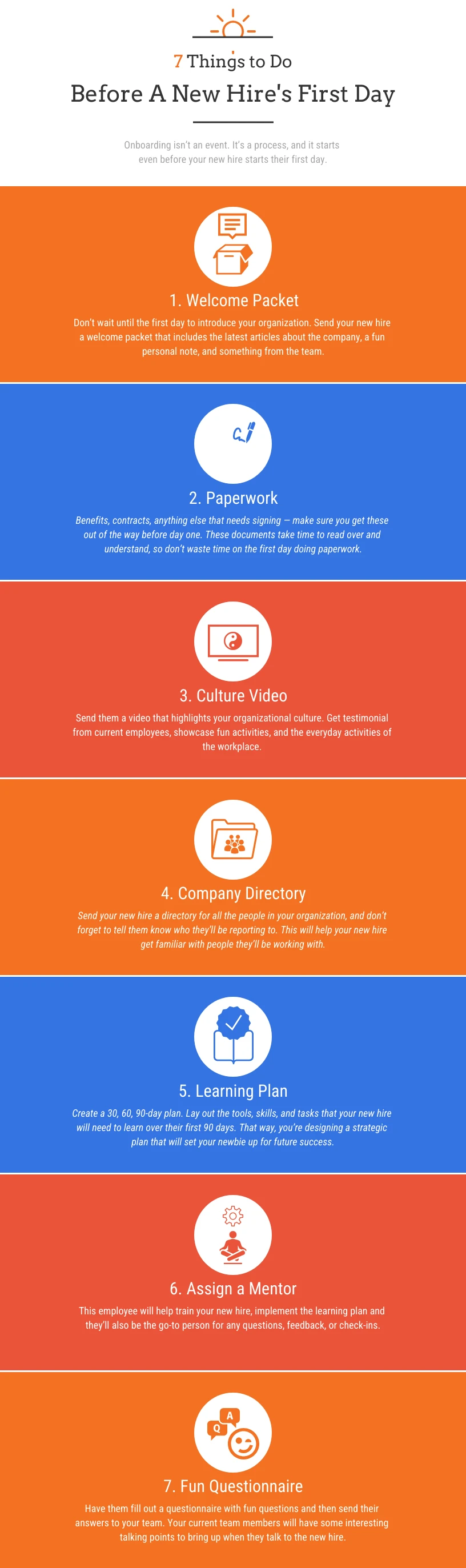 New Hire First Day Onboarding Infographic Template - Venngage