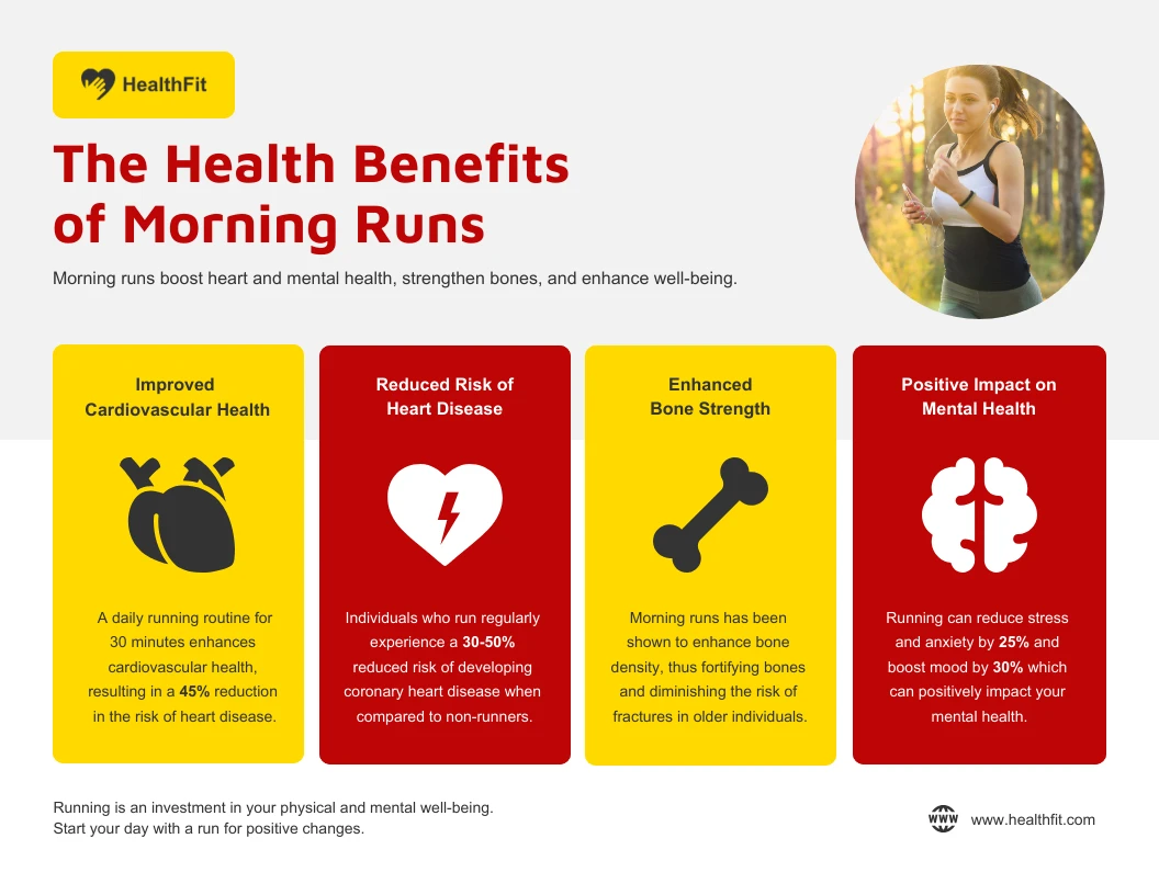 The Health Benefits of Morning Runs Infographic - Venngage