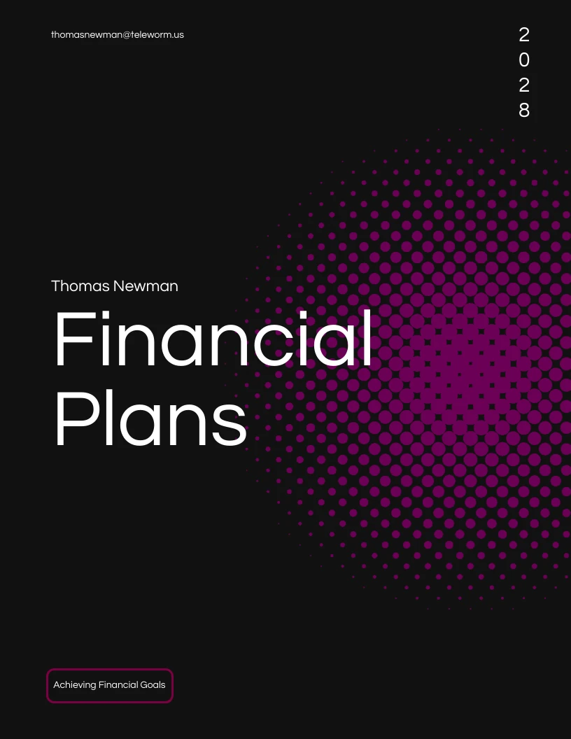 Dark Red Financial Plan Template - Venngage
